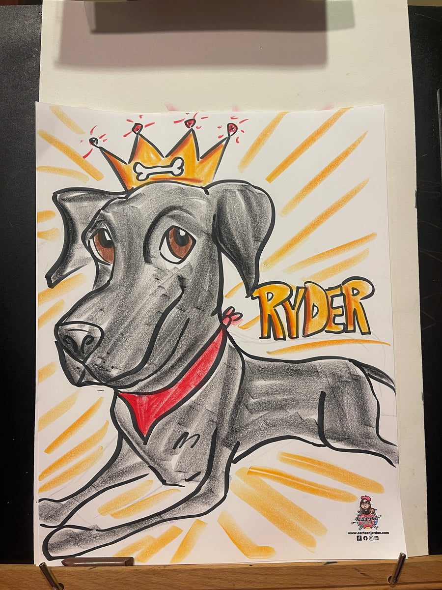 PIPS Love is Art Caricatures – Cartoon Jordan
