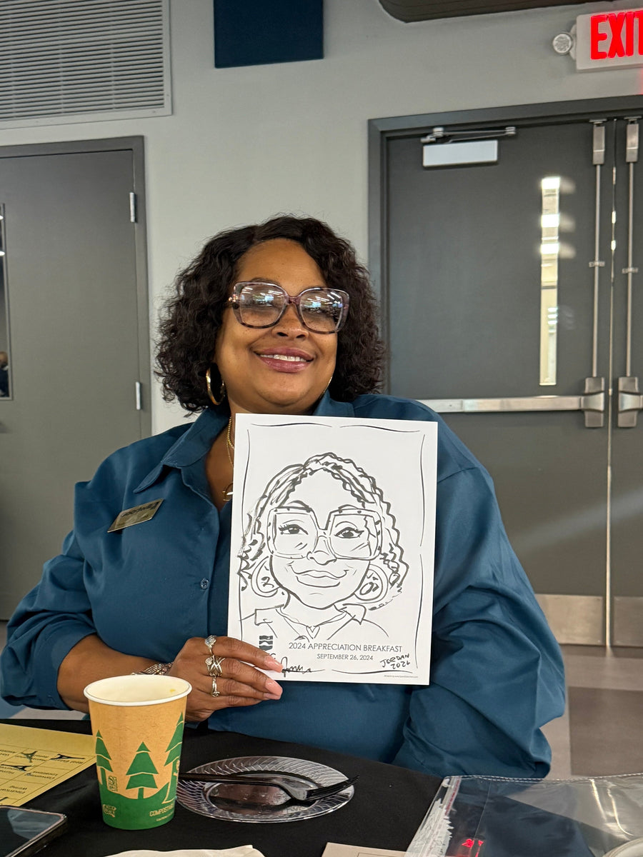 Community College Speed Sketcher Caricatures - Clemson, SC – Cartoon Jordan