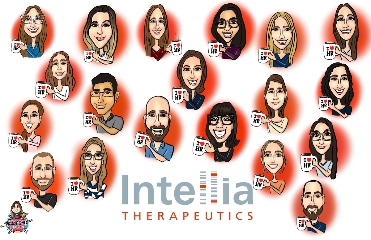 Intellia Therapeutics Live Virtual Caricature Session – Cartoon Jordan