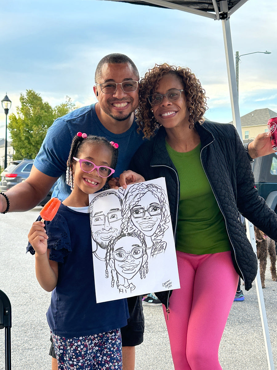 Live Caricatures for Google Fiber - Launch Party - Durham, NC – Cartoon ...