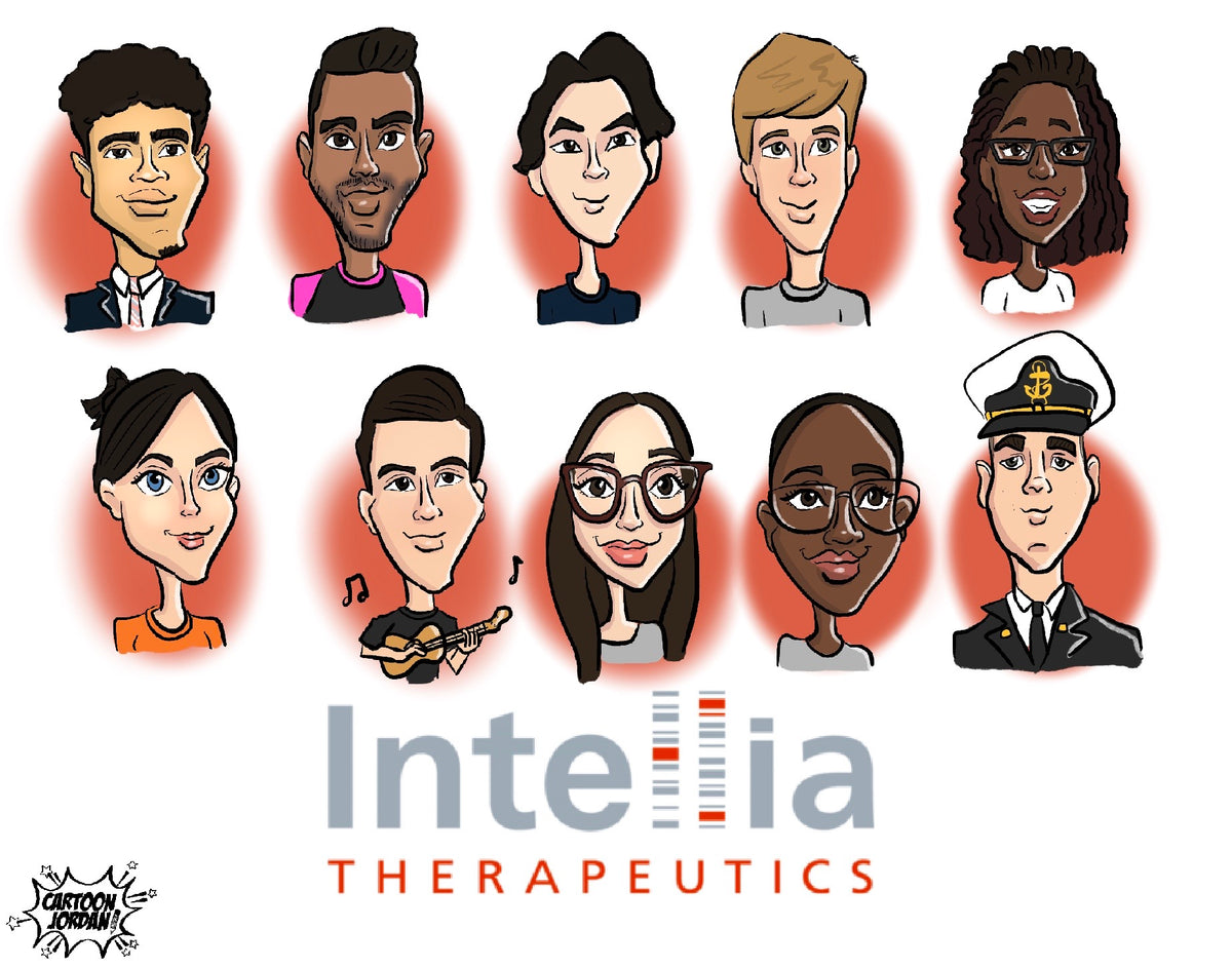 Intellia Therapeutics Virtual Caricature Session – Cartoon Jordan
